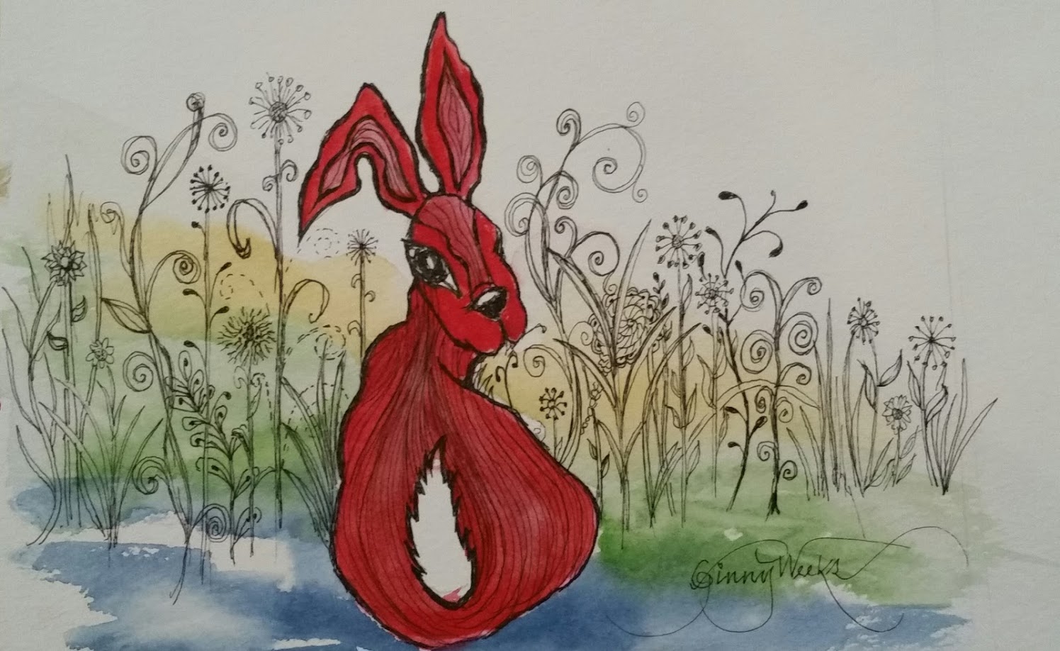 Little red rabbit – dabbling dayz